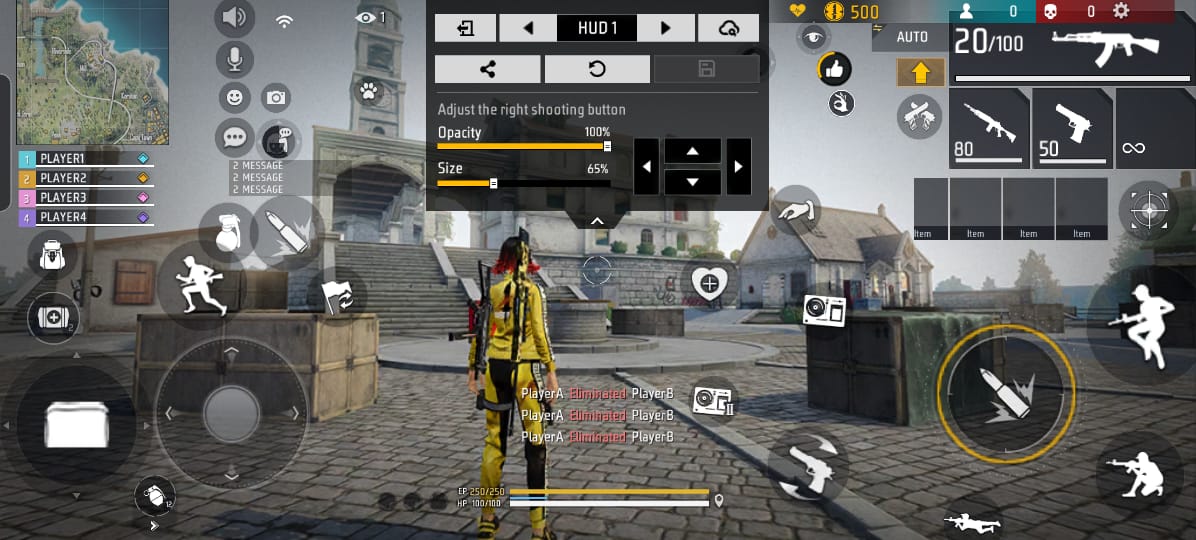 Free Fire HUD Codes 2 Finger settings (2025) - EsportZone